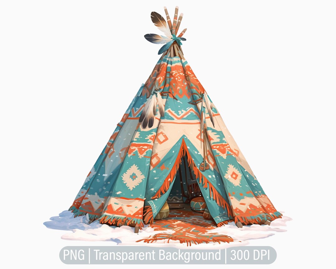 Teepee Clipart, Native American Tent PNG, Eskimo Clipart, Junk Journal ...