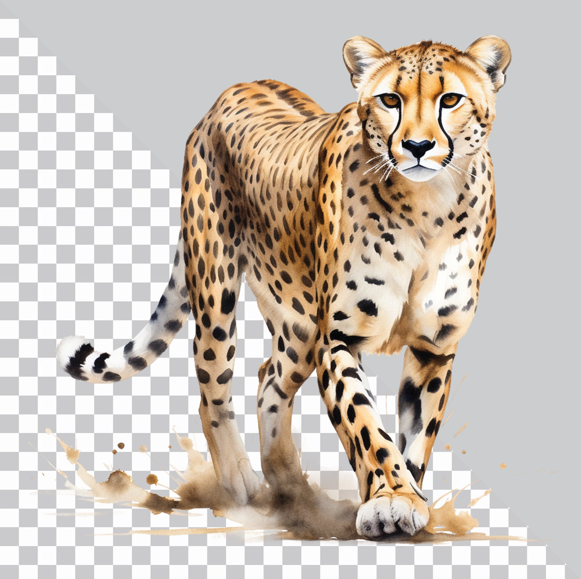 Roaring Cheetah Clipart, Safari Animals PNG, Savanna Animal, Junk ...