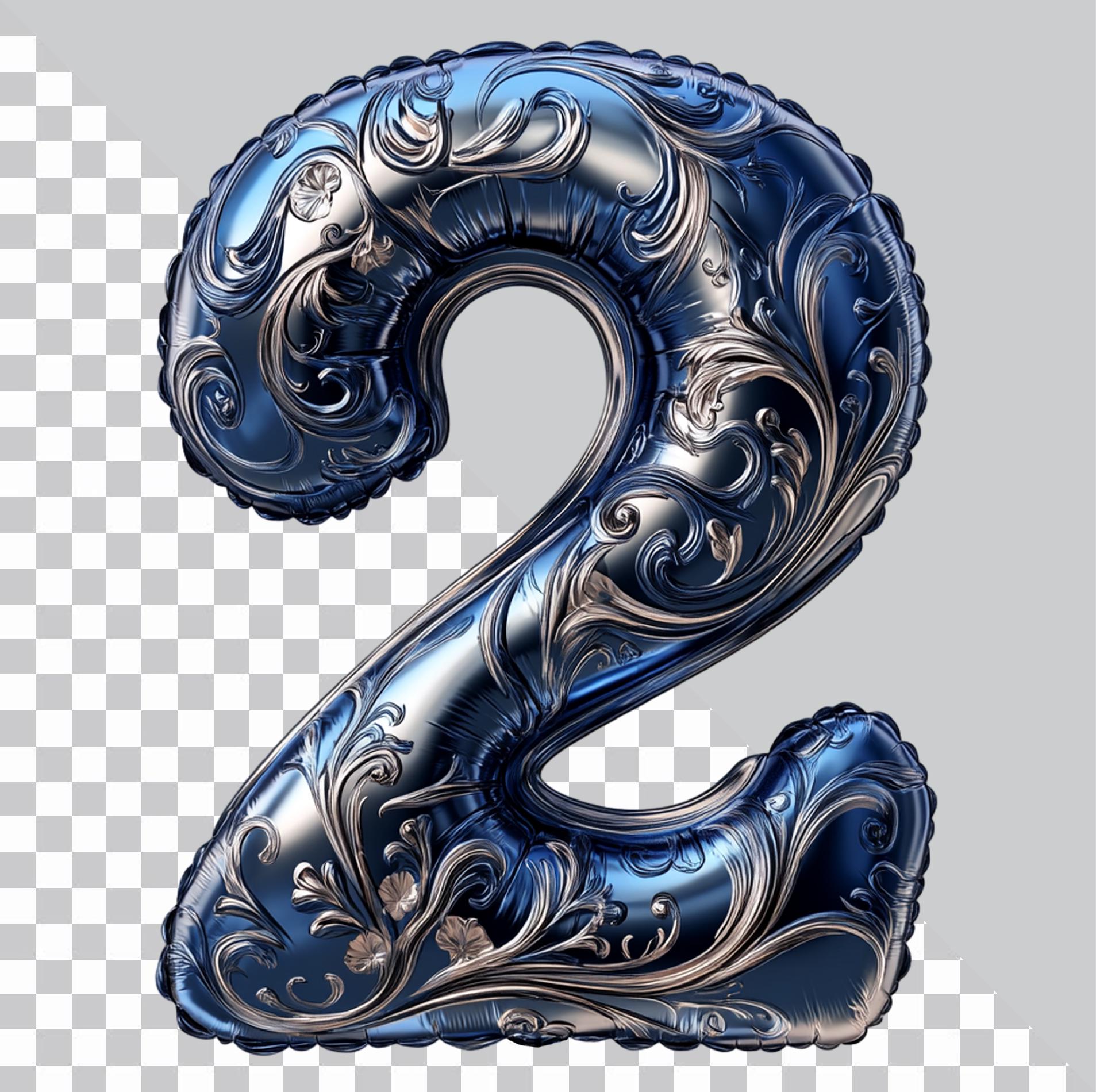 Blue Balloon Numbers Clipart, Foil Balloons Png, Birthday Numbers ...