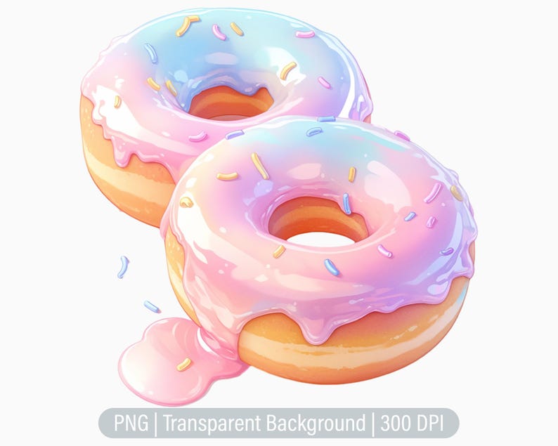 Pastel Doughnuts Clipart, Colorful Candy, Desert, Donuts, Junk Journals ...
