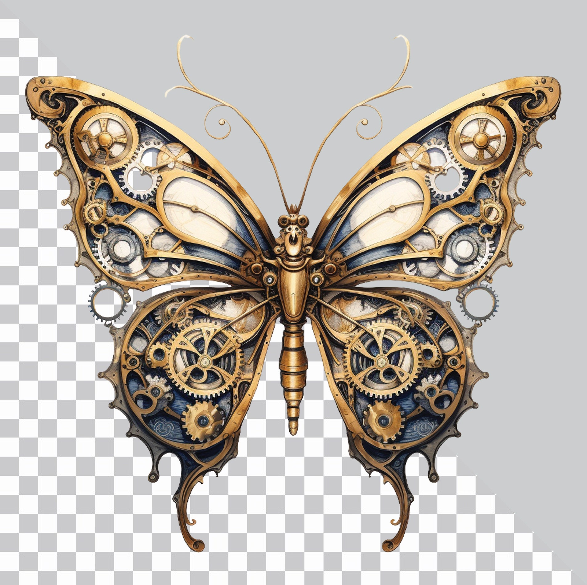 Steampunk Butterfly Clipart, Steam Punk Butterflies PNG Clipart, Junk ...