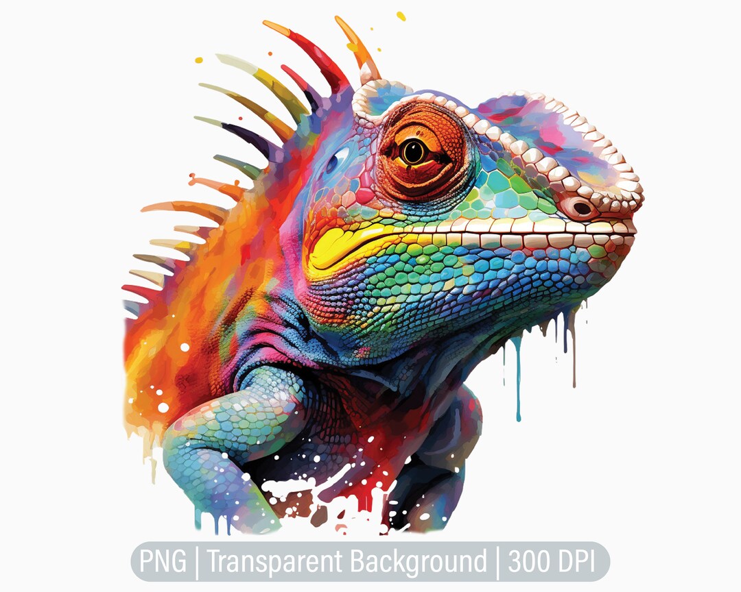 Colorful Lizard Clipart, Reptiles PNG, Iguana Clipart, Junk Journals ...