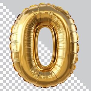 Gold Balloon Numbers Clipart, Foil Balloons Png, Party, Celebration ...