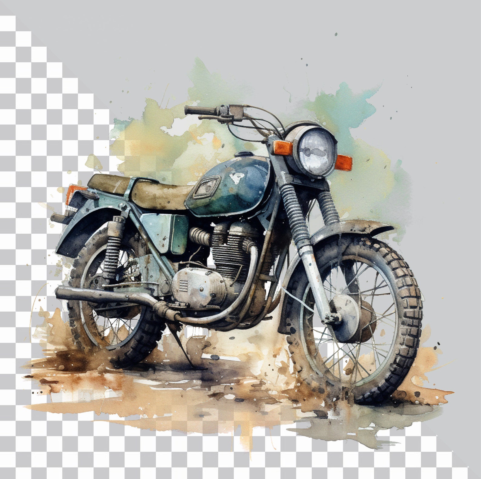 Motorbike Clipart, Watercolor Motorcycle Png, Bike Png, Biker Clipart ...