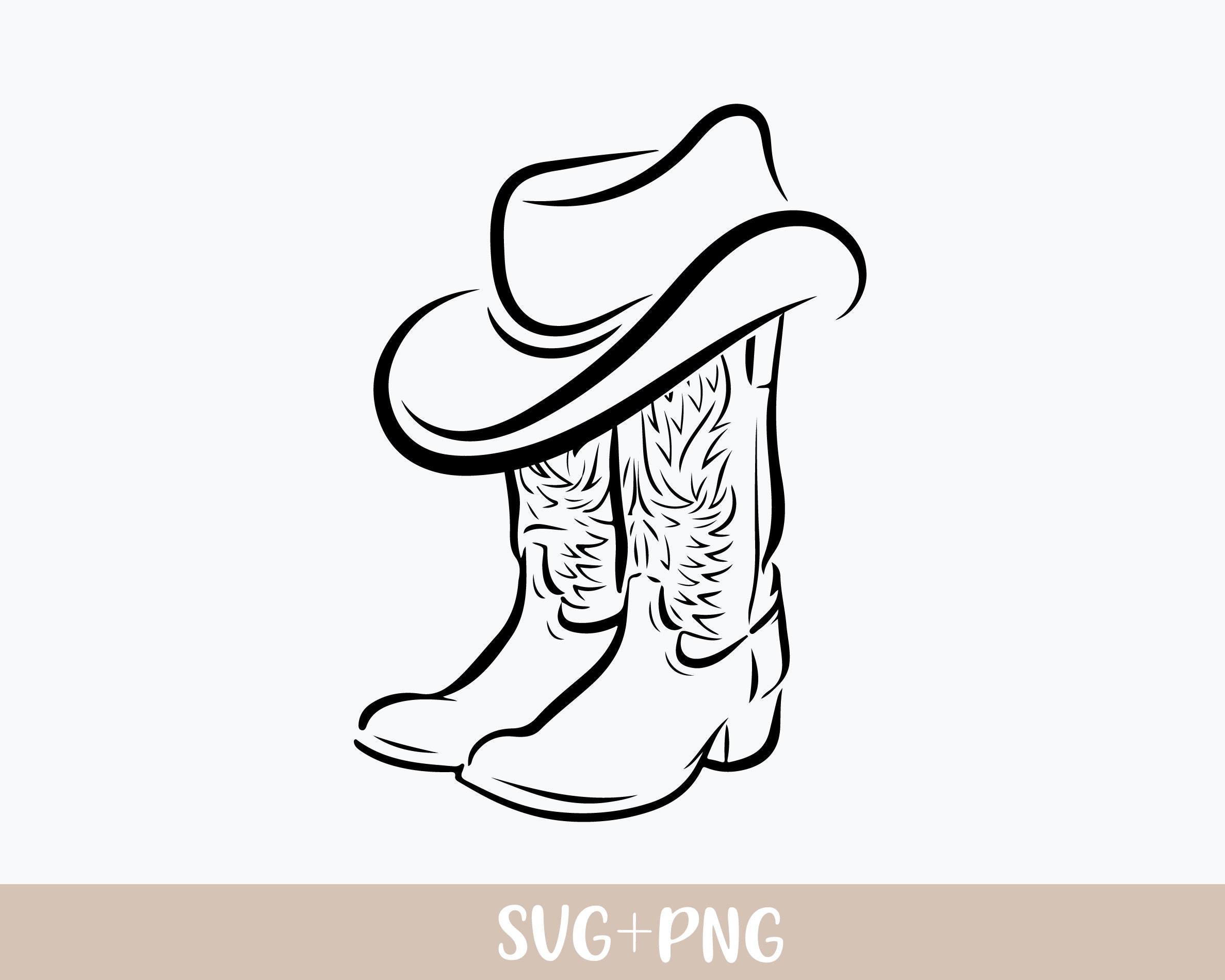 Cowboy Boots Svg Western Svg Cowgirl Boots Png Cowboy Hat - Etsy