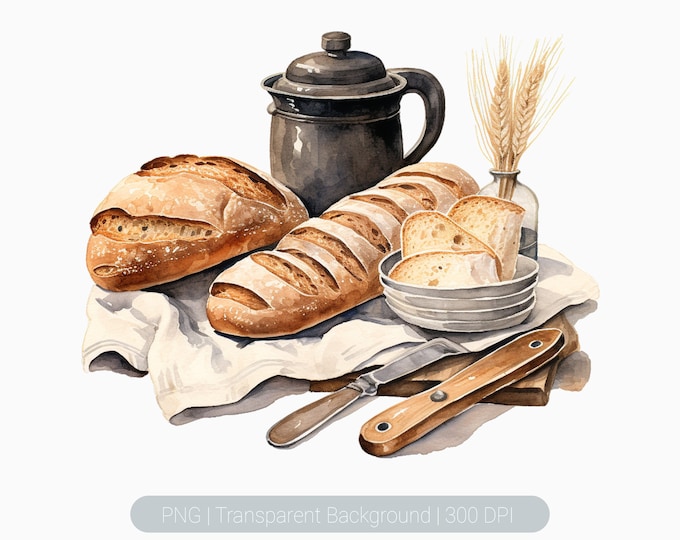 Baked Breads Clipart Vector Graphic Svg Png Jpg Eps Bakery Bake Shop ...