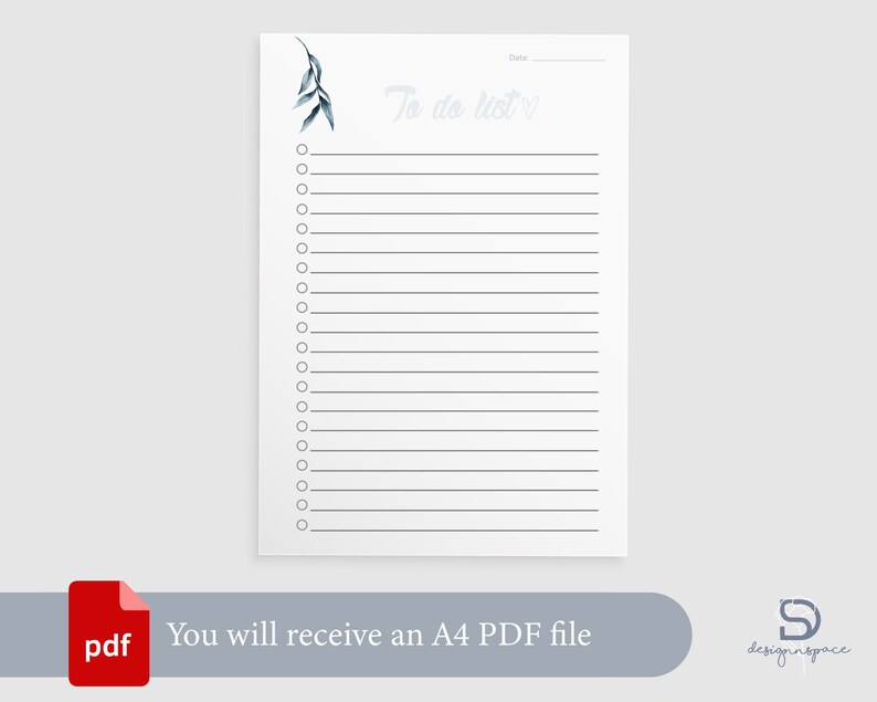 Printable to Do List Simple Tasks List Template Productivity - Etsy