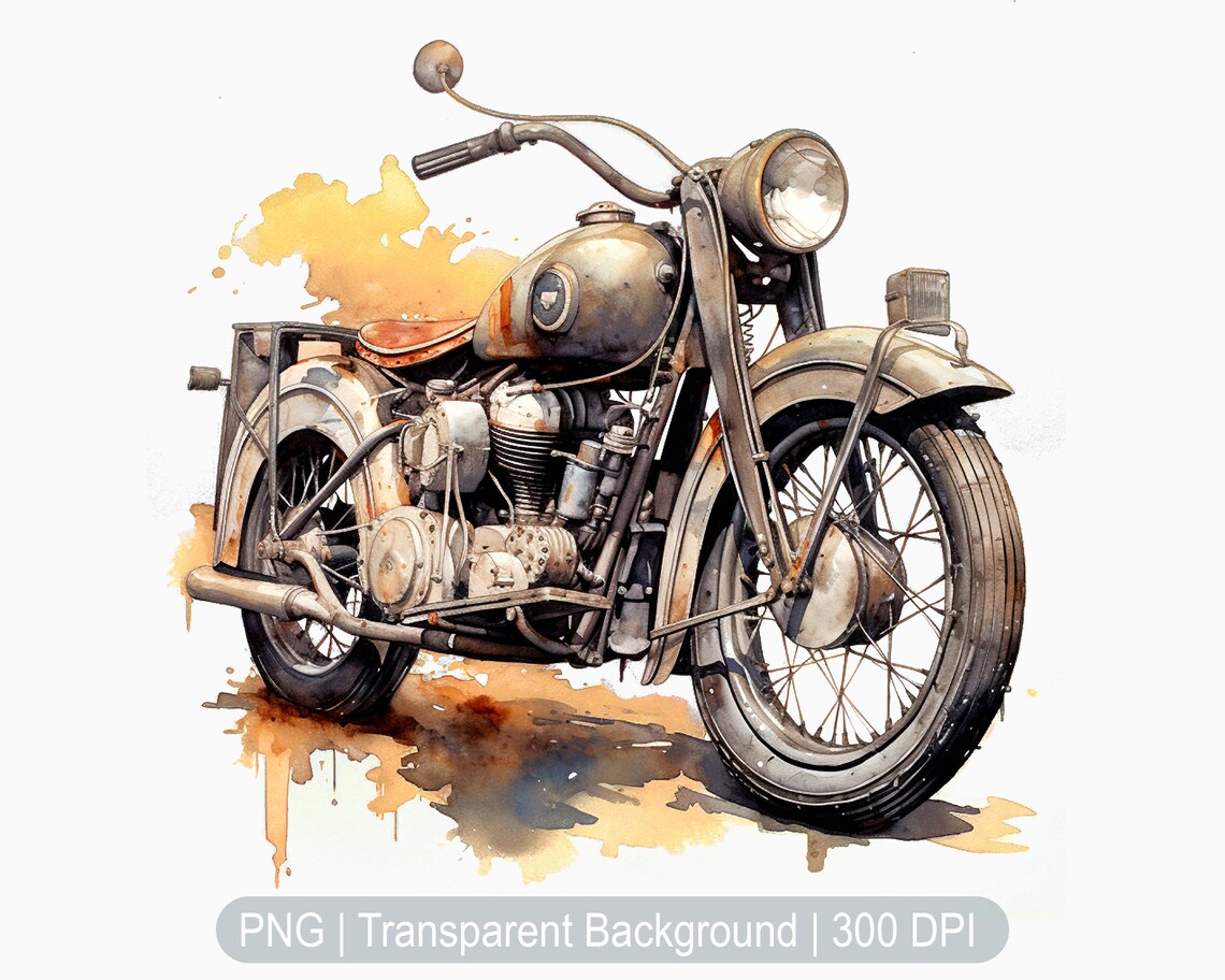 Motorbike Clipart, Watercolor Motorcycle Png, Bike Png, Biker Clipart ...