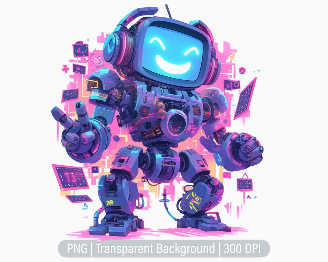 Cyberpunk Robot Clipart, Cyborg PNG, Sci-fi , Junk Journals ...