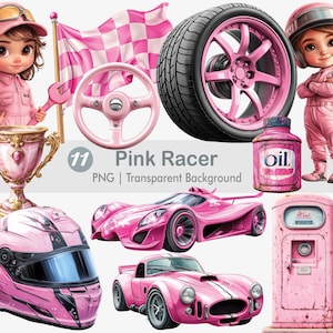 Pink Race Car Clipart, Girl Racer Png, Wild West, Pink Sport Car PNG ...