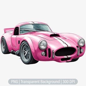 Pink Racing Car Clipart, Pink Racing Girl PNG, Sport Car, Junk Journals ...