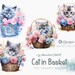 Kitten in Basket Clipart, Cute Watercolour Kitten Clipart, Cat Png ...