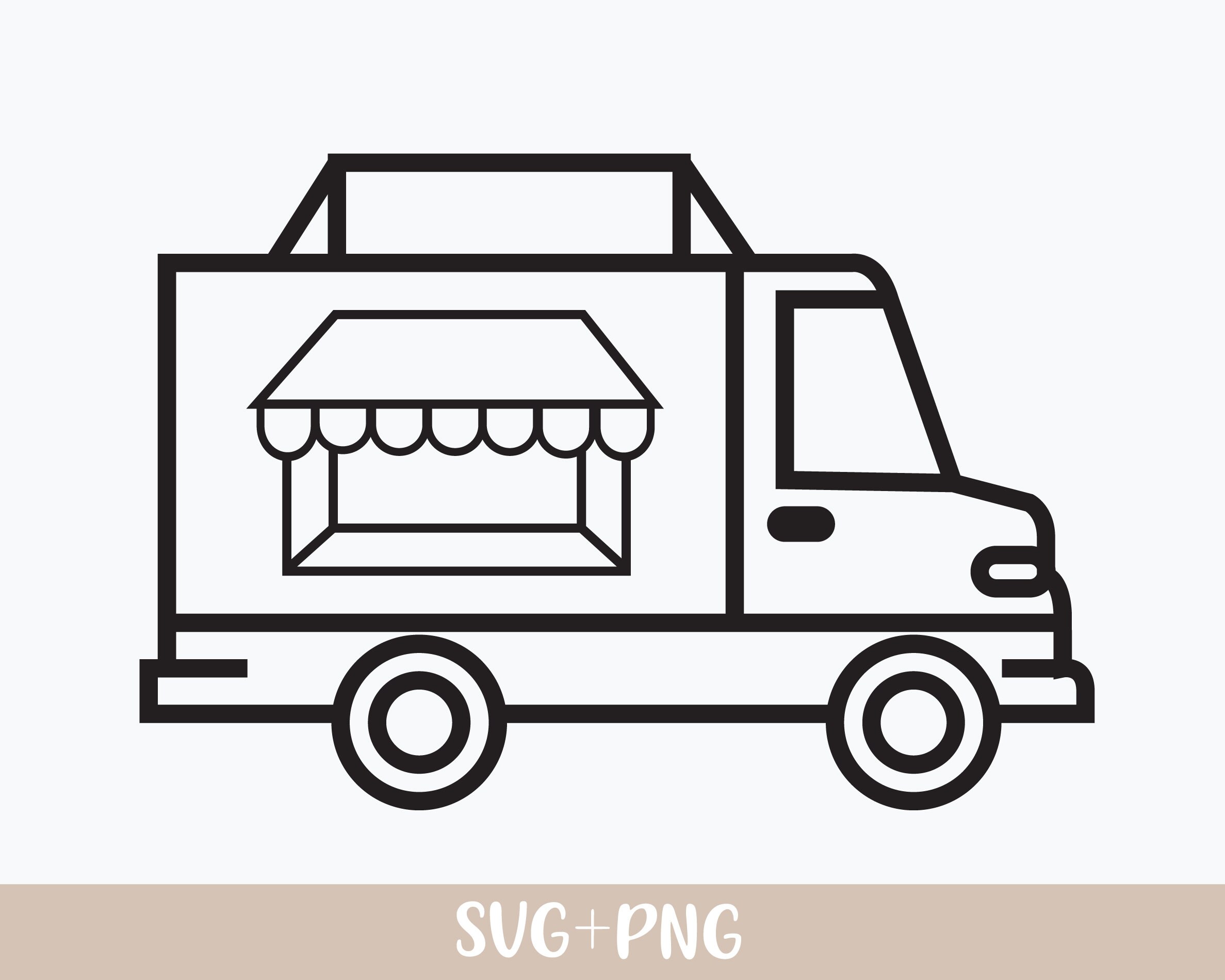 Food Truck SVG, Food Truck Png, Digital Download, Silhouette, Cricut ...