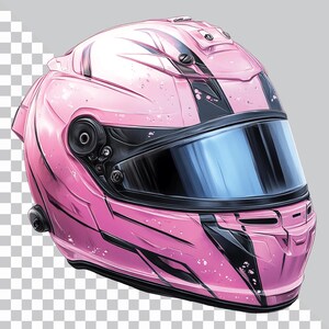 Pink Racing Helmet Clipart, Pink Racing PNG, Car Racing Sport, Junk ...