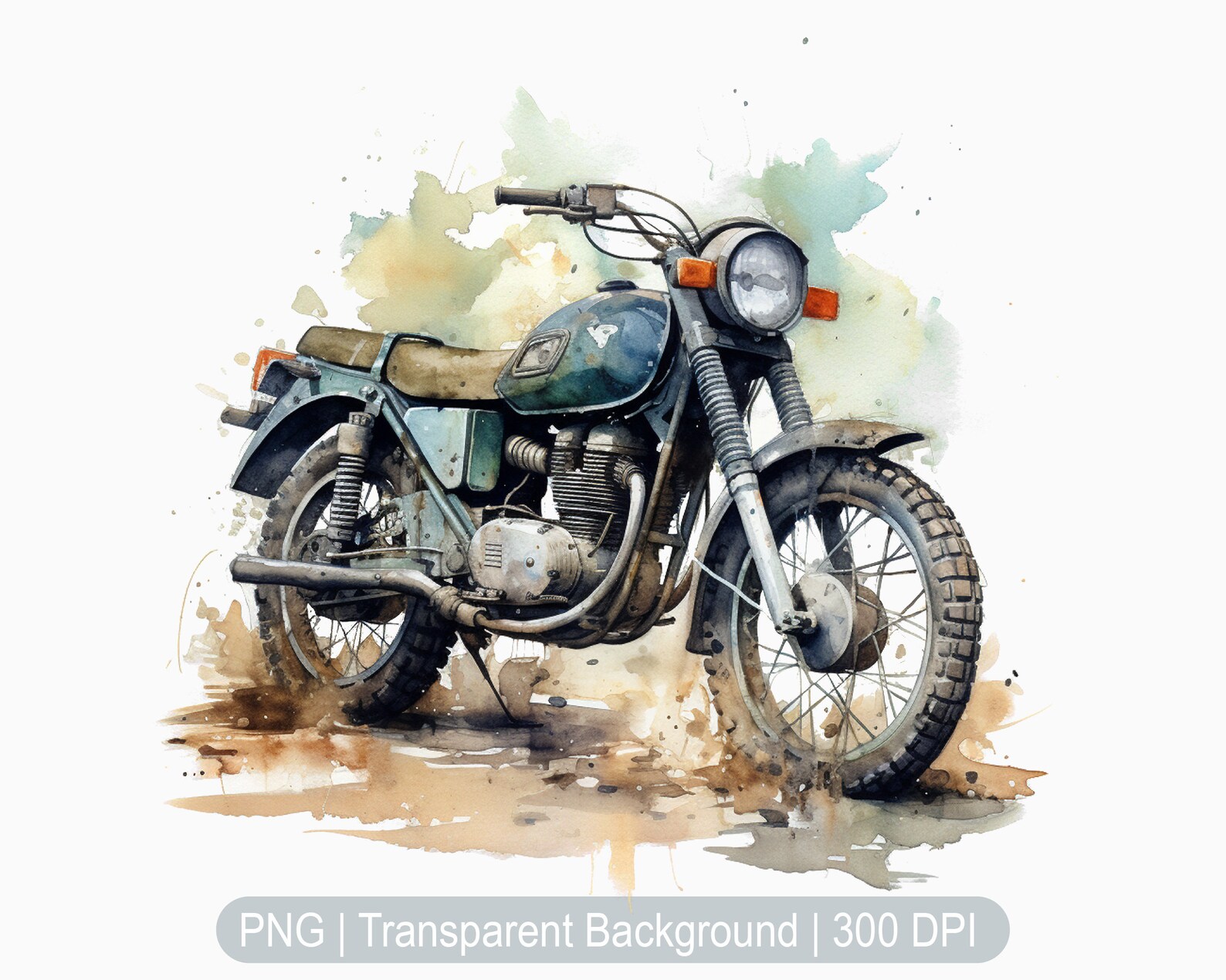 Motorbike Clipart, Watercolor Motorcycle Png, Bike Png, Biker Clipart ...