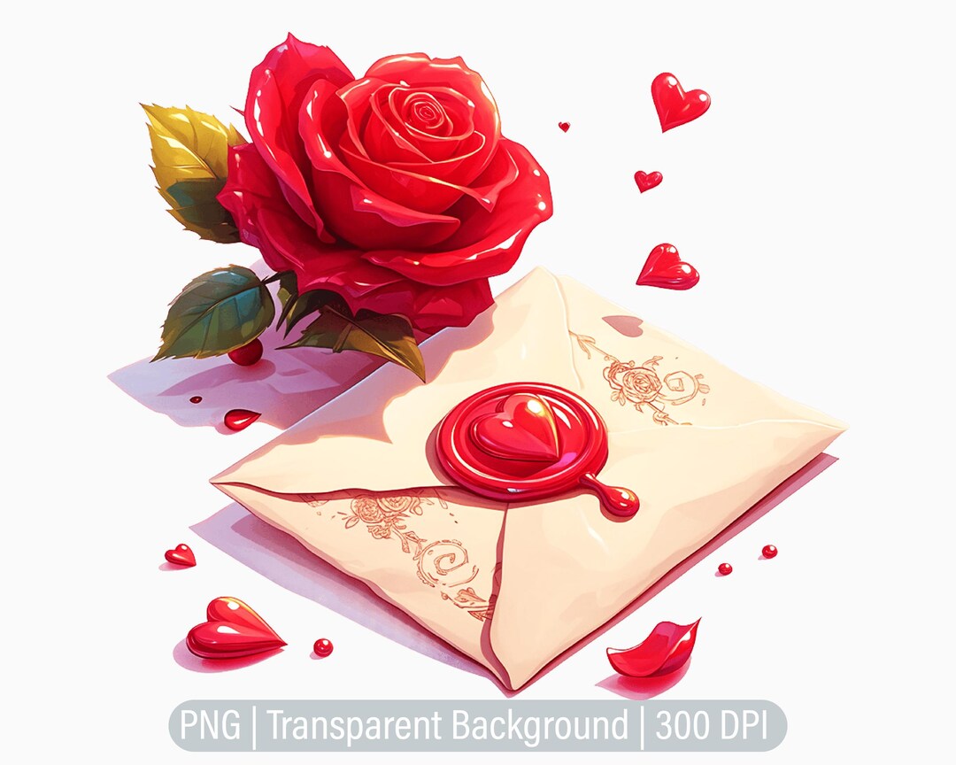 Love Letter Clipart, Cute Valentine's Day, Hearts Loves PNG, Junk ...