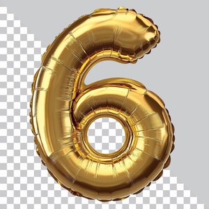 Gold Balloon Numbers Clipart, Foil Balloons Png, Party, Celebration ...