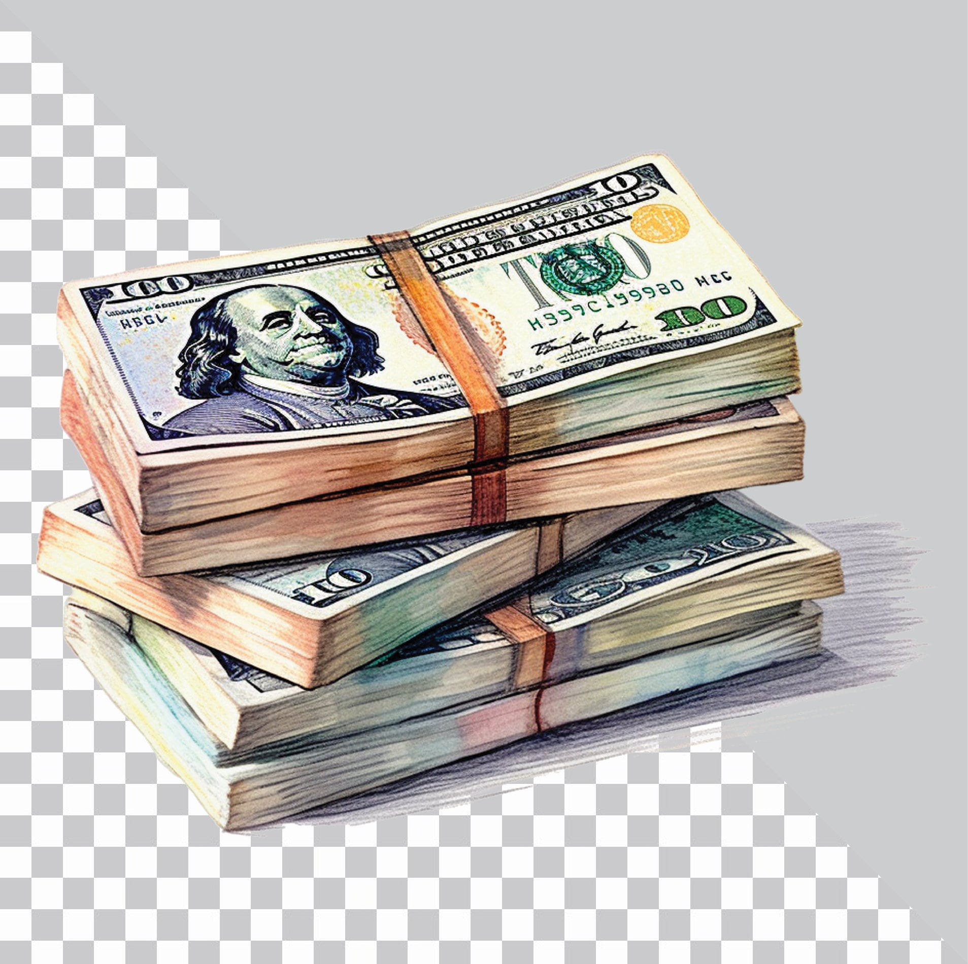 Money Dollar Bills Clipart, Money Stack Cash Png, Roll of Money Png ...