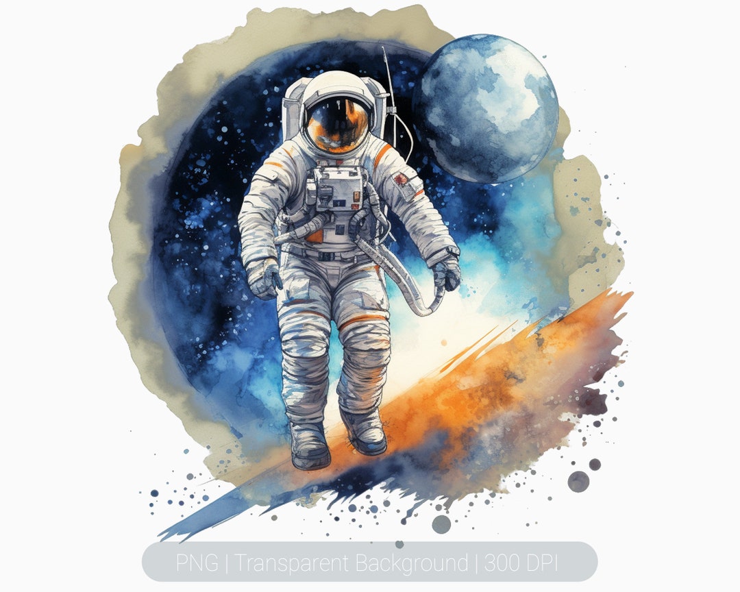 Space Astronaut Watercolor Clipart, Outer Space Planets Png, Galaxy ...