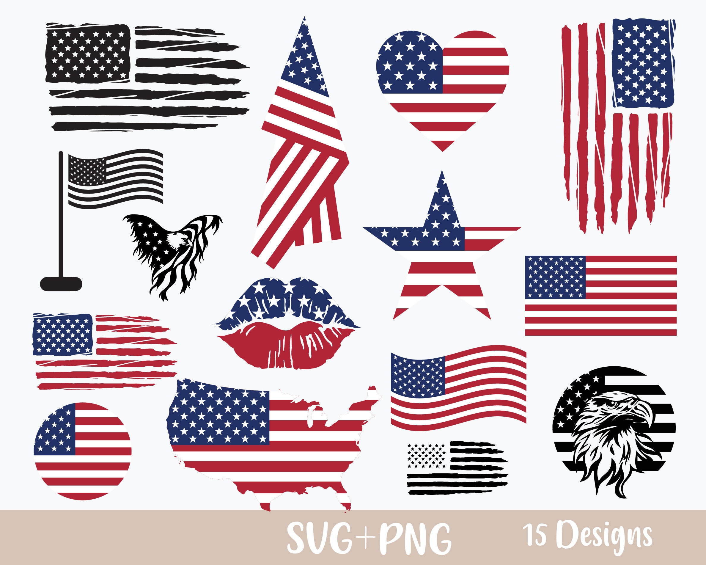 American Flag Svg Bundle Us Flag Svg Distressed Flag Svg - Etsy