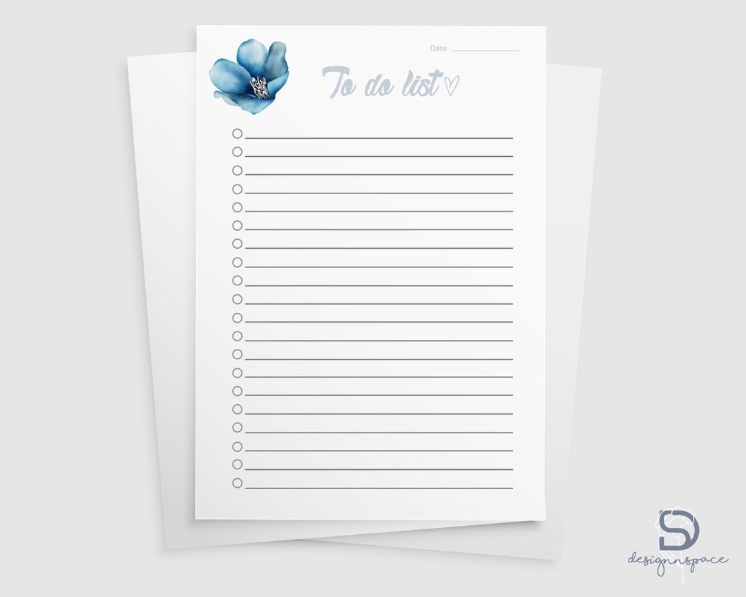 Printable to Do List, Simple Tasks List Template, Productivity Planner ...