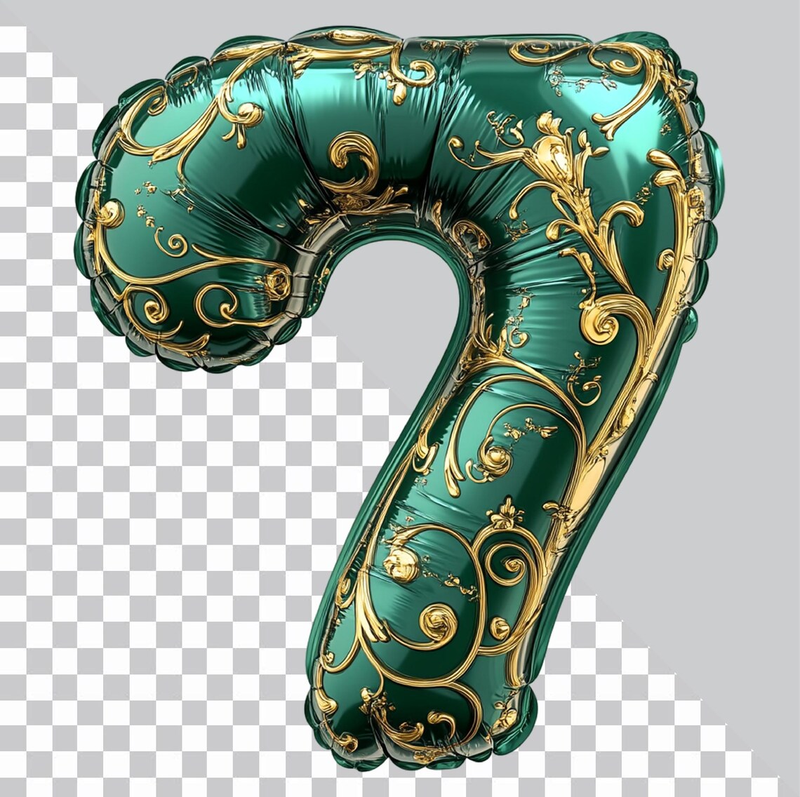 Green Balloon Numbers Clipart, Foil Balloons Png, Party, Celebration ...