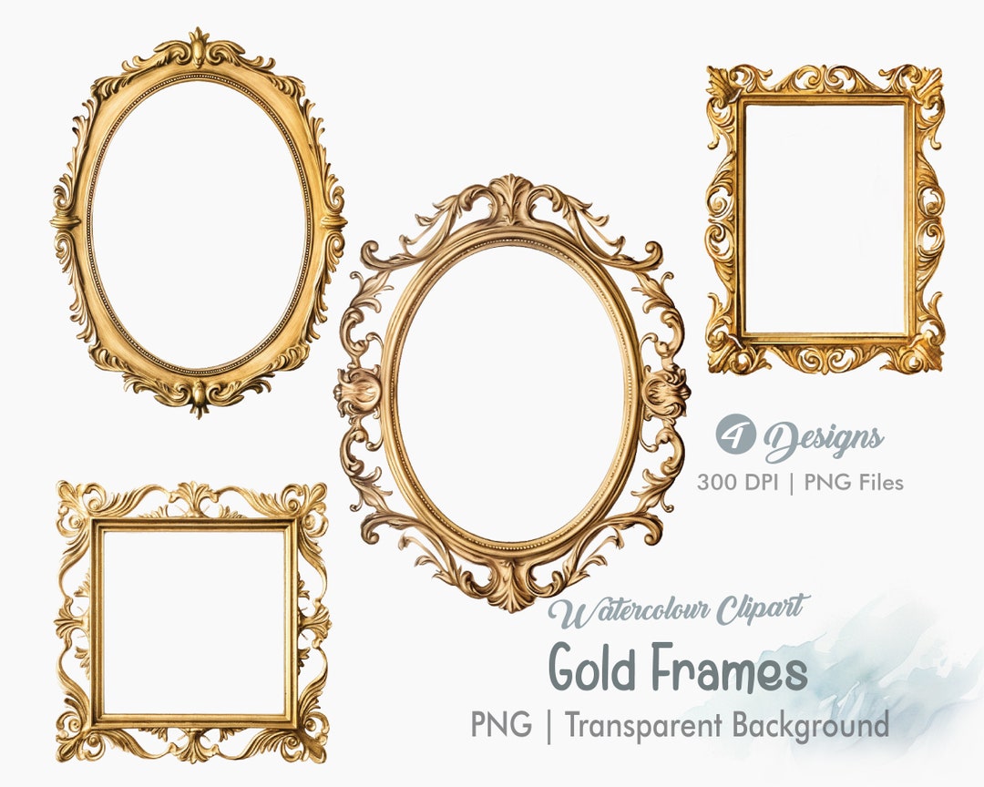 Gold Frames Clipart, Antique Frames PNG Clipart, Vintage Frame Junk ...