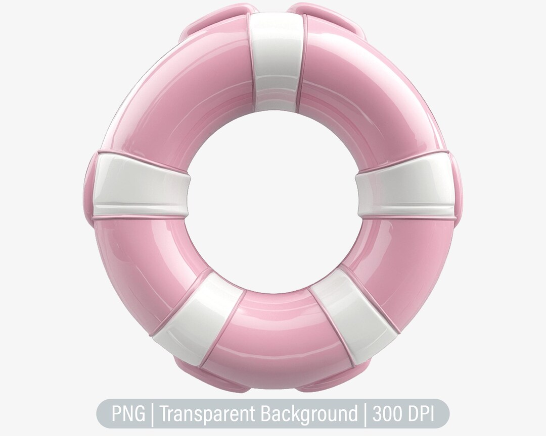 Pink Life Ring Clipart, Ocean PNG, Nautical, Junk Journals ...