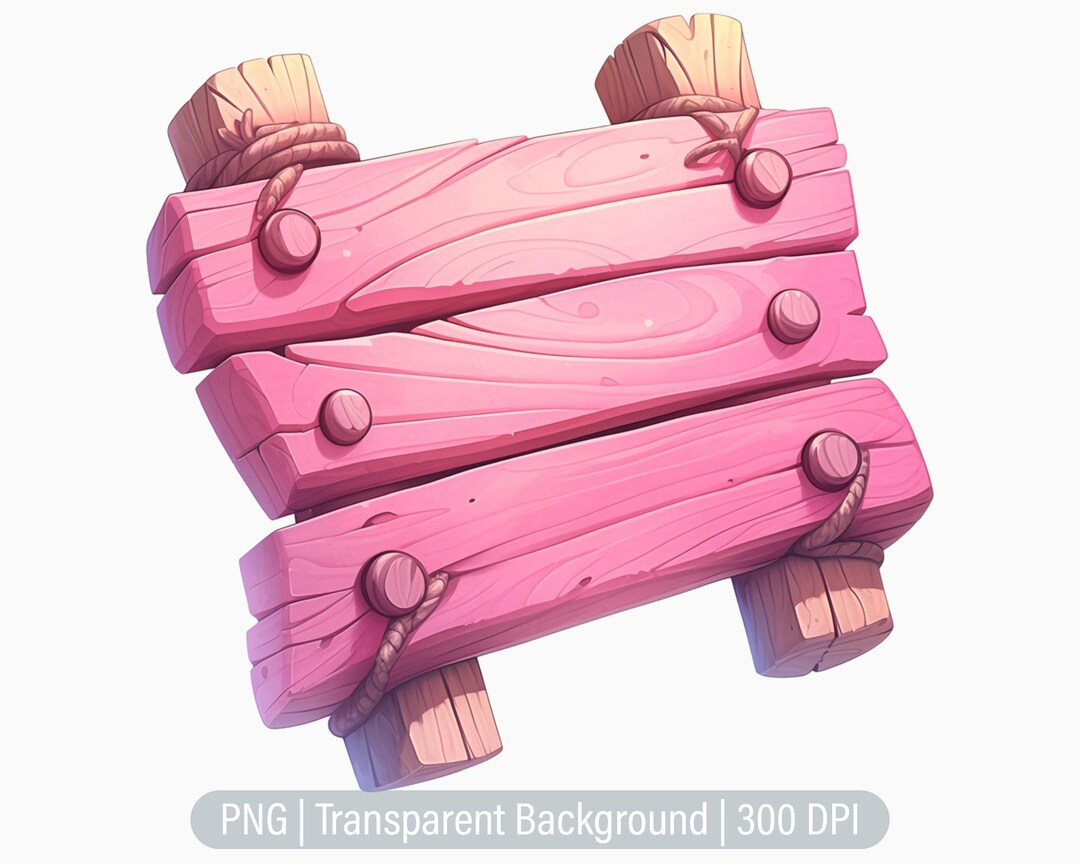 Pink Wooden Sign Clipart, Forest Sign PNG, Farm, Overlays, Junk Journal ...