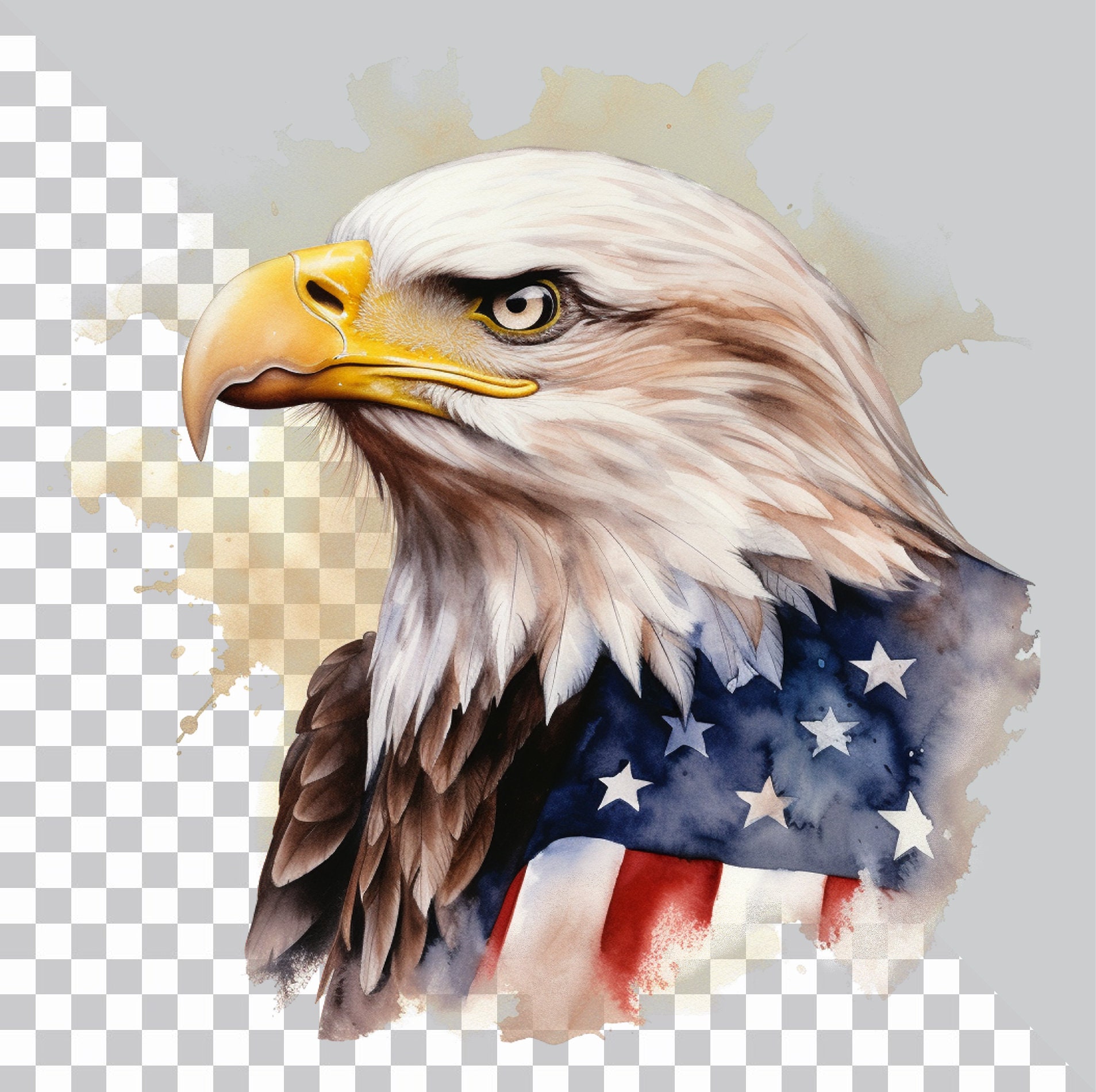 American Eagle Clipart Eagle Flag Clipart Patriotic USA - Etsy