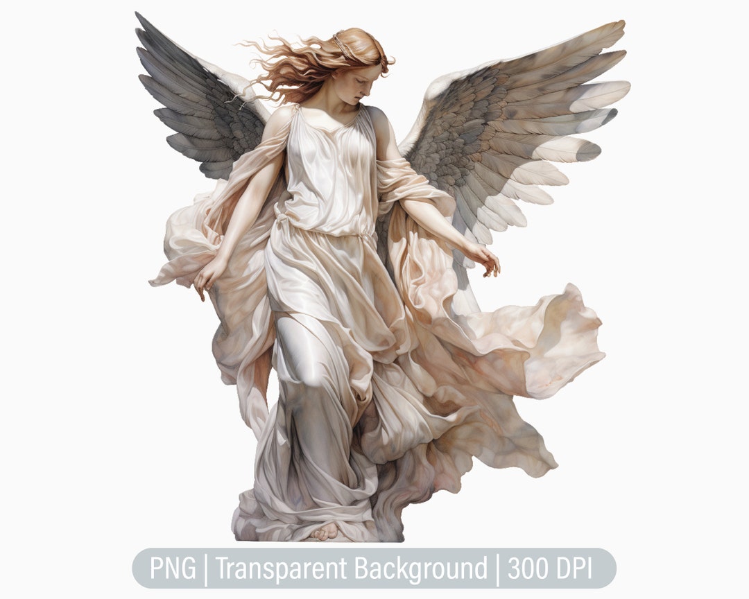 Angel Statue Clipart, Mable Stone Statue PNG, Printable, Sublimation ...