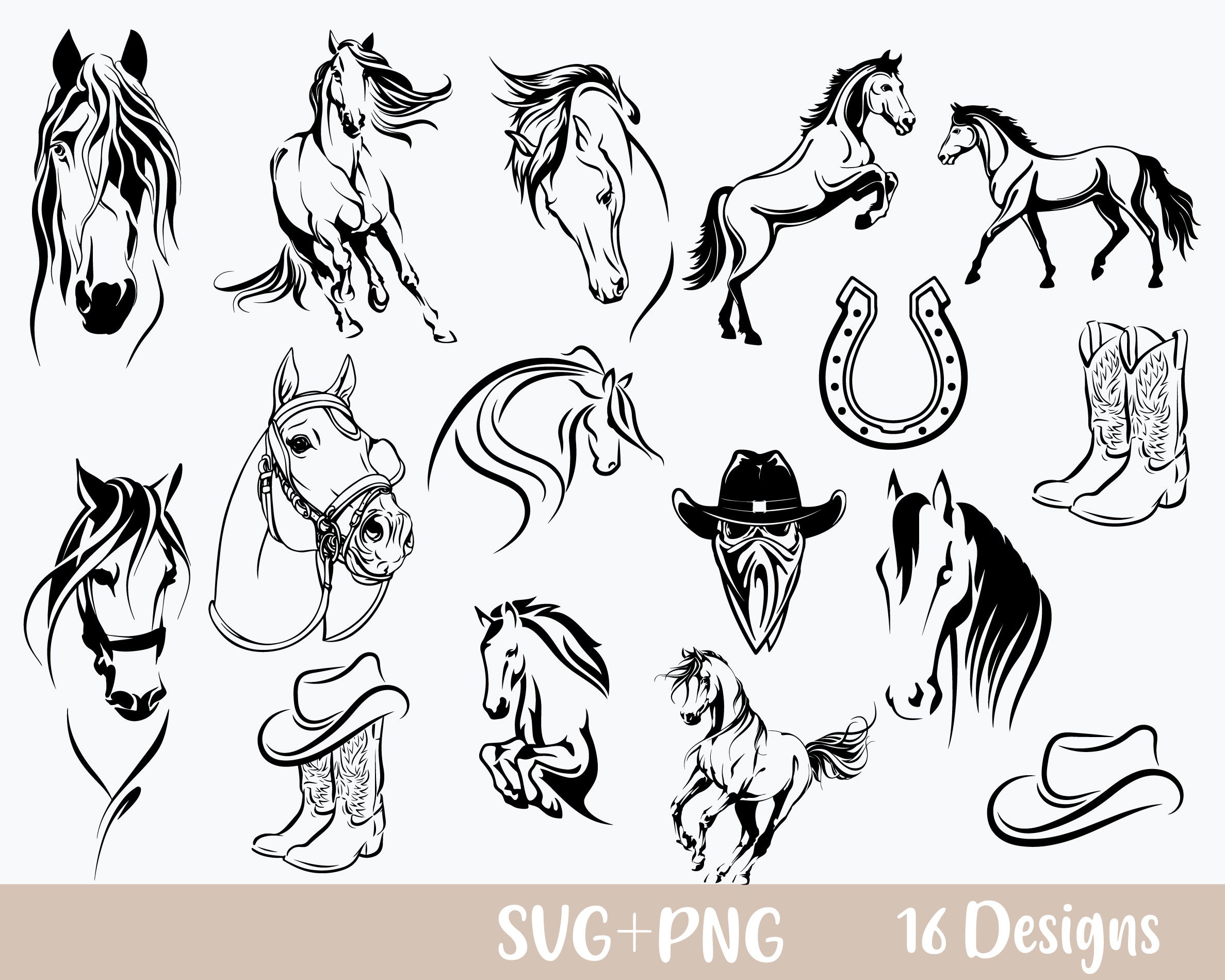 Pferde SVG Bundle Pferd png Laufpferd svg WesternPferd svg - Etsy.de