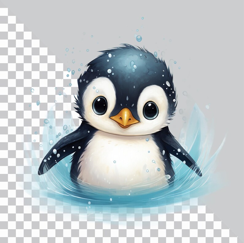 Penguin Clipart, Cute Penguin Png, Baby Penguins, Junk Journals ...