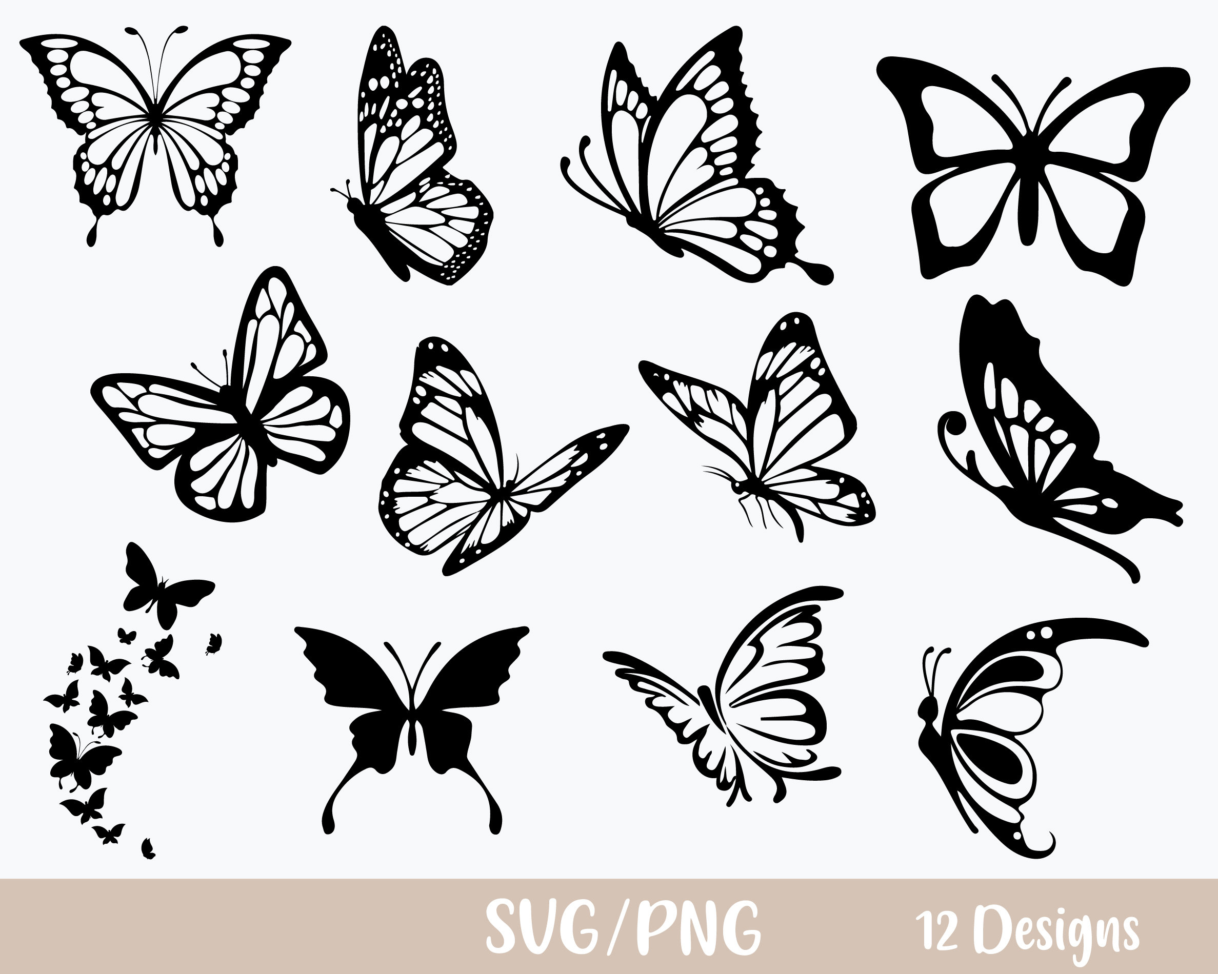 Butterfly SVG Bundle, Butterflies SVG, Monarch SVG, Butterfly Bundle ...