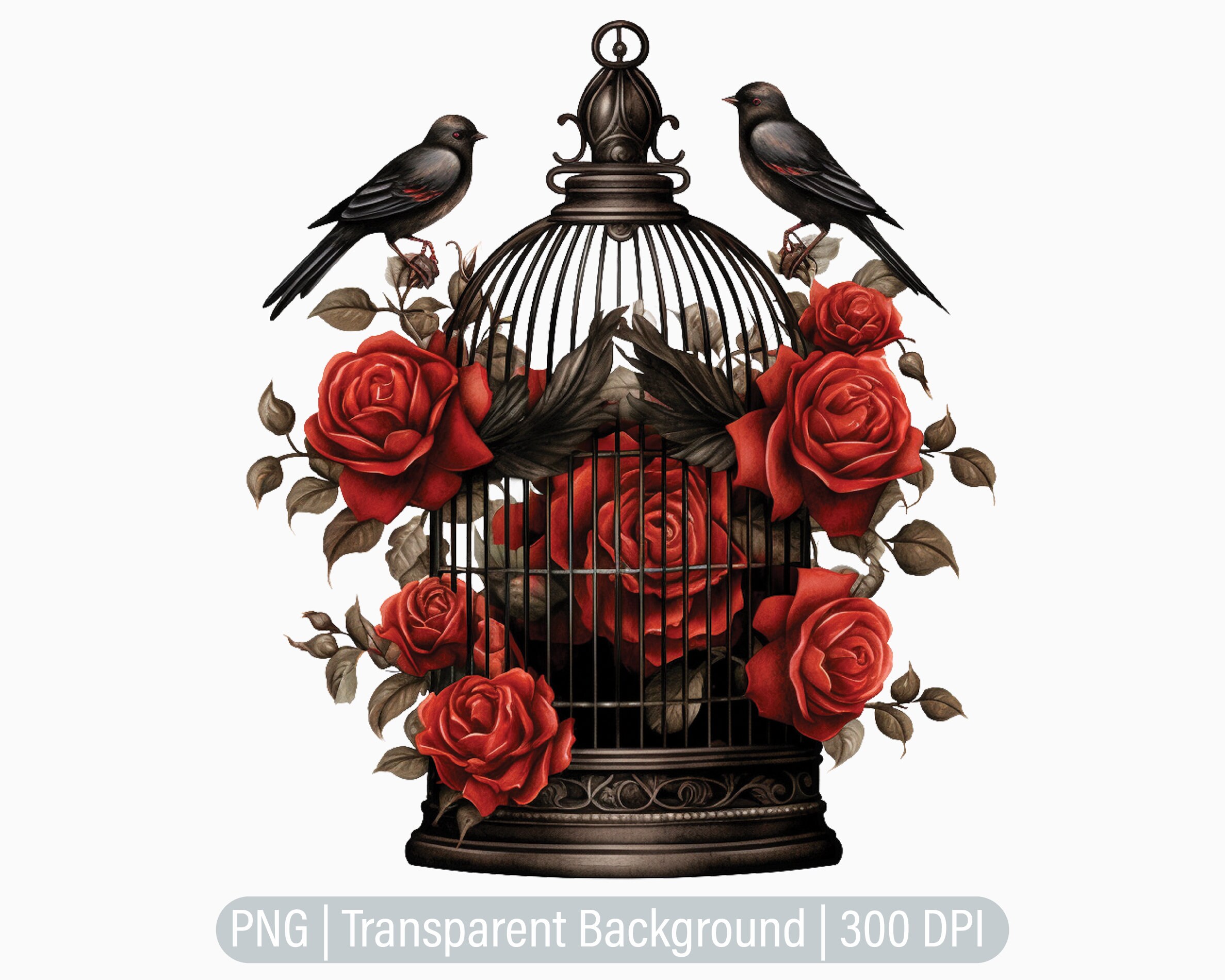 Gothic Bird Cage Clipart, Gothic Antique Clipart, Vintage, Junk ...