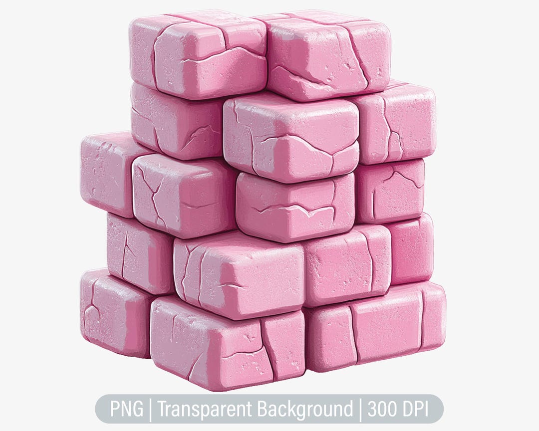 Pink Building Bricks Clipart, Construction Girl PNG, Junk Journals ...