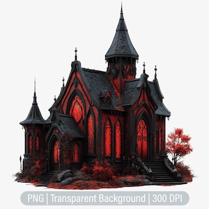Vampire Church Clipart, Vampire PNG, Gothic, Junk Journals ...
