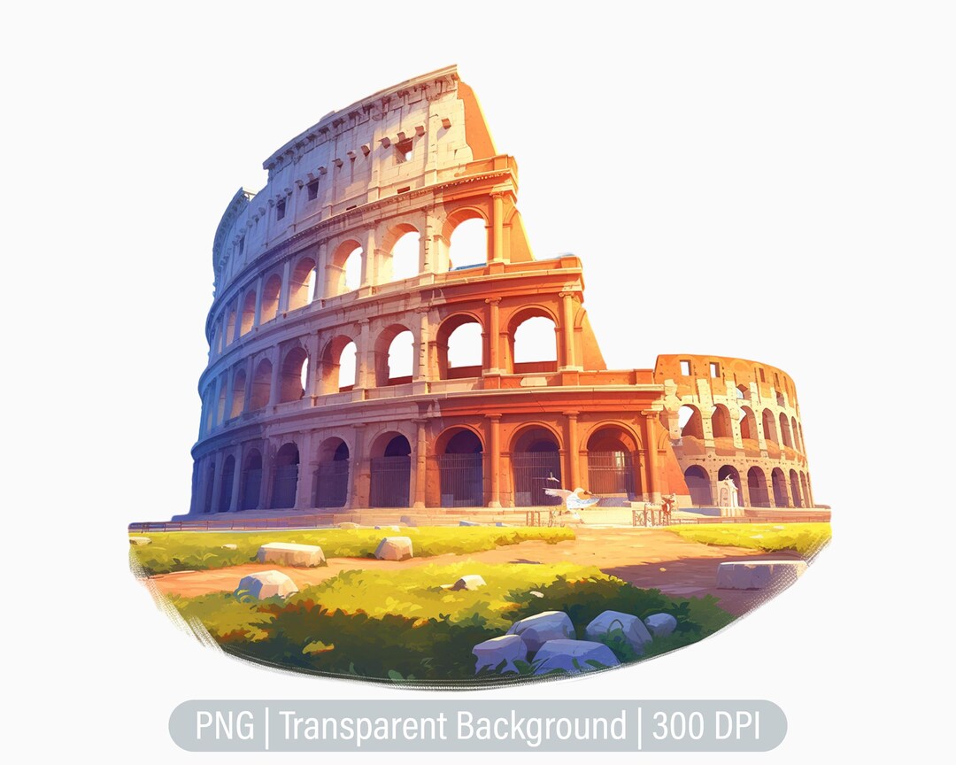 Colosseum, Landmarks Clipart, Rome Iatly PNG, Famous Monuments, Junk ...