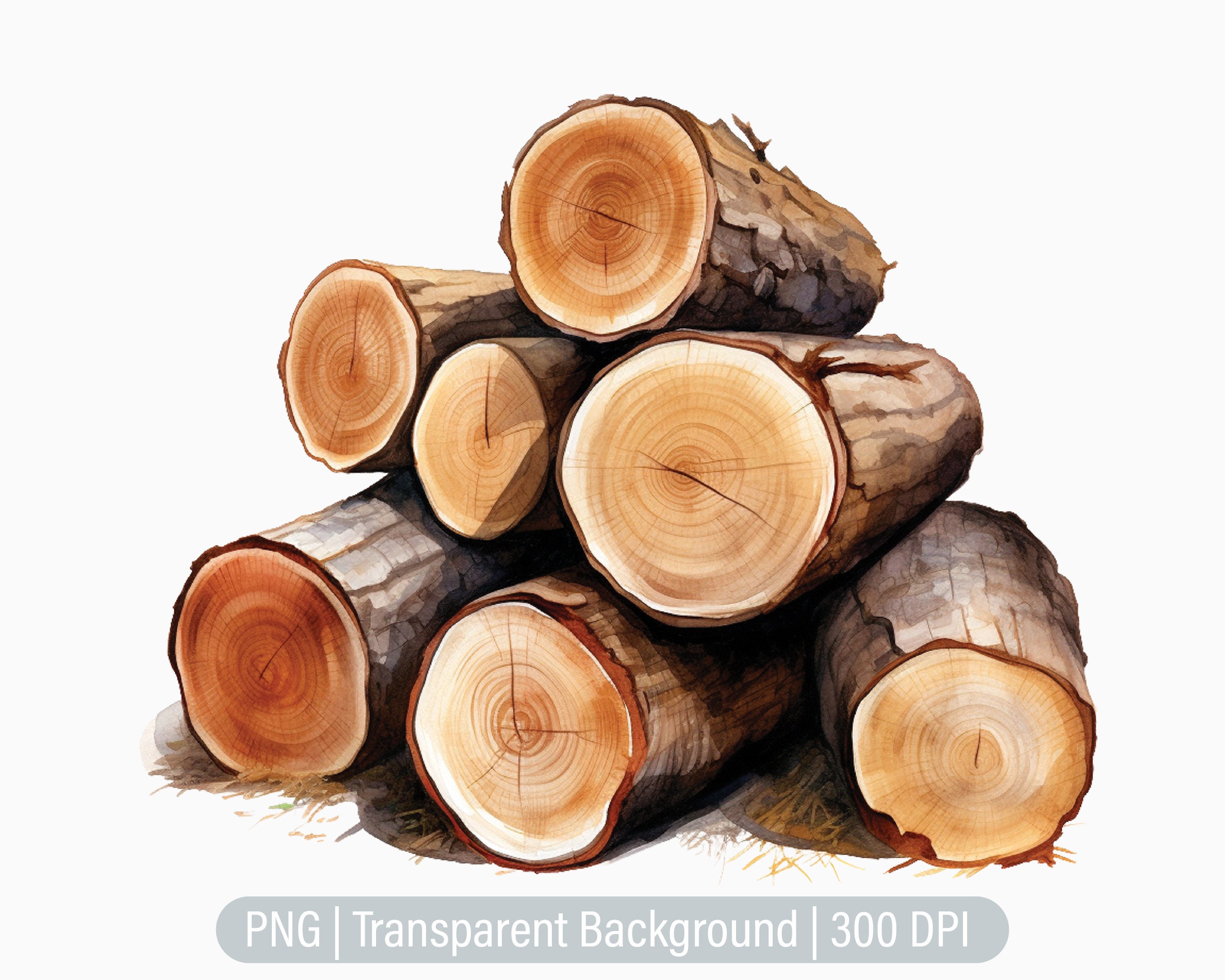 Wood Logs Clipart, Wood PNG Clipart, Sliced Wood, Fire Wood, Junk ...