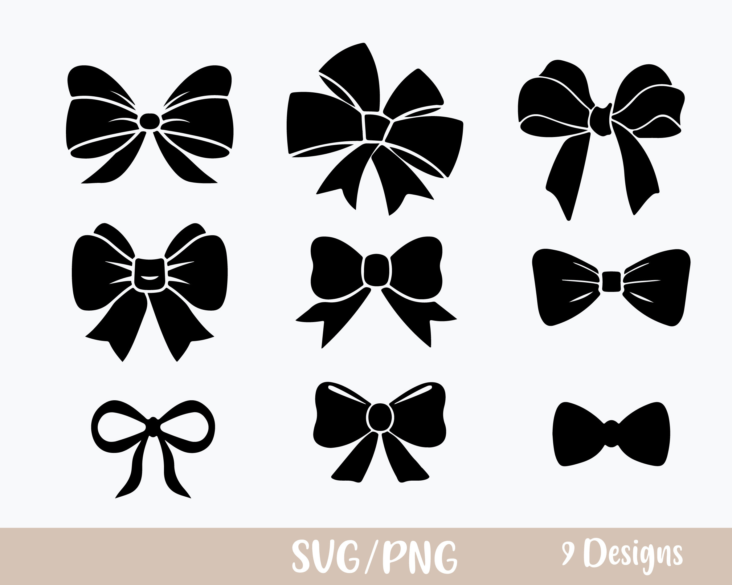 Bow Tie Svg Bundle Hair Bow Svg Bow Svg File Bow Vector Etsy