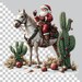 Cowboy Santa Clipart, Christmas PNG, Western Christmas Clipart, Junk ...