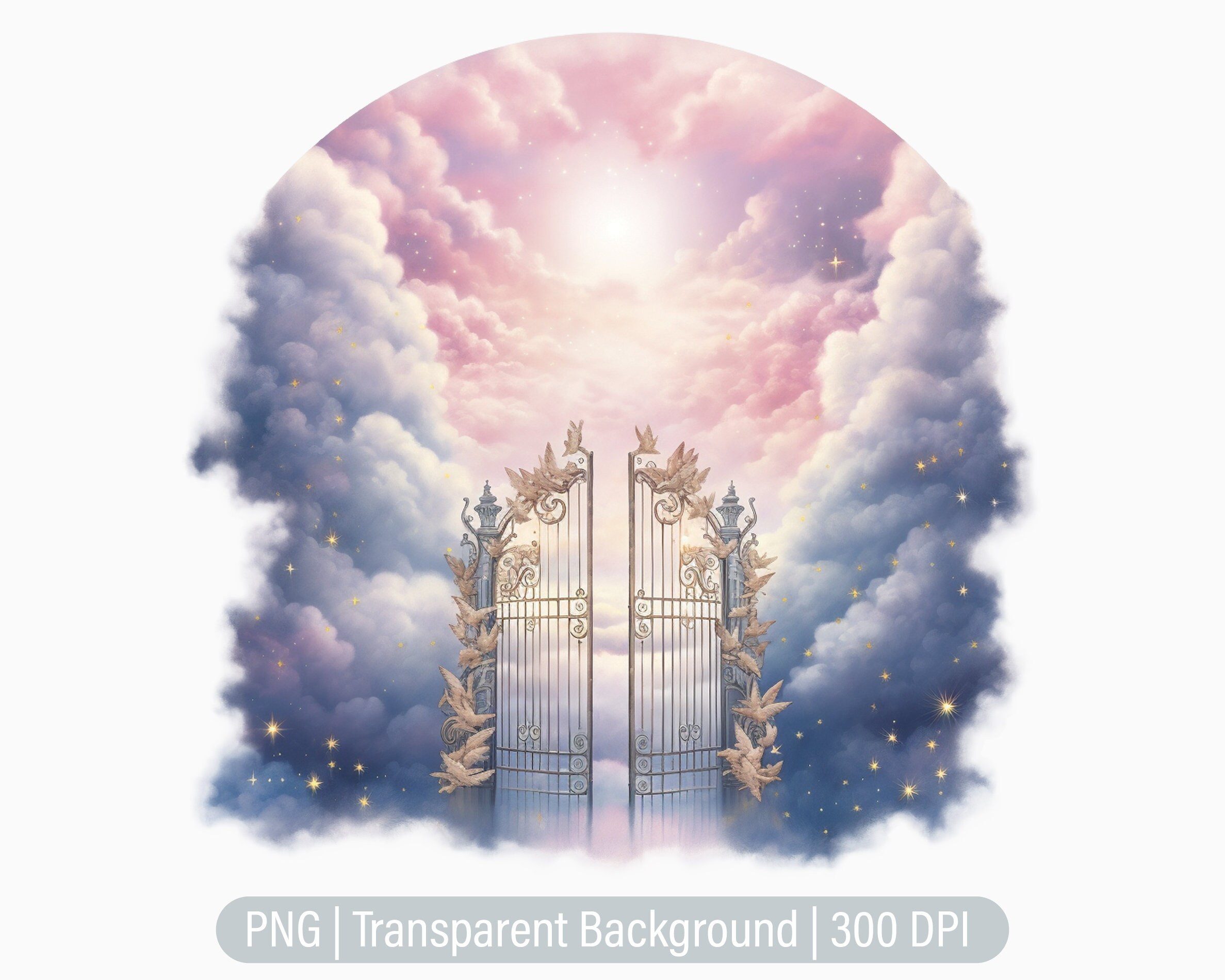 Heavenly Clipart, Fantasy Heaven, Pastel Clouds, Dreamy Sky, Junk ...
