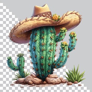 Western Cactus Clipart, Cowboy Cactus, Junk Journals, Scrapbooking ...