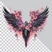 Dark Angel Wings Clipart Wings Clip Art Floral Wing Clipart - Etsy