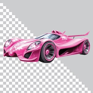 Pink Race Car Clipart, Girl Racer Png, Wild West, Pink Sport Car PNG ...