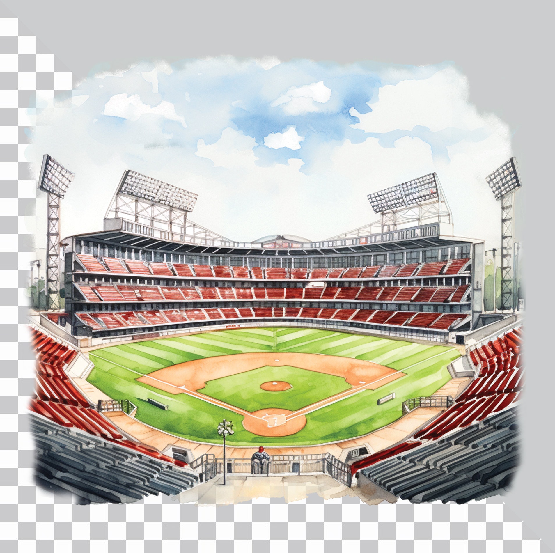 Clipart De Stade De Baseball Baseball Stadium PNG, Vector, PSD, And