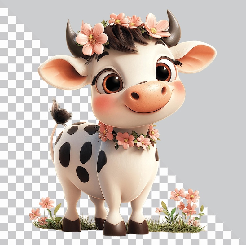 Farm Animals Clipart, Cute Cow Png, Farm Barn, Cute Goat, Piglet ...