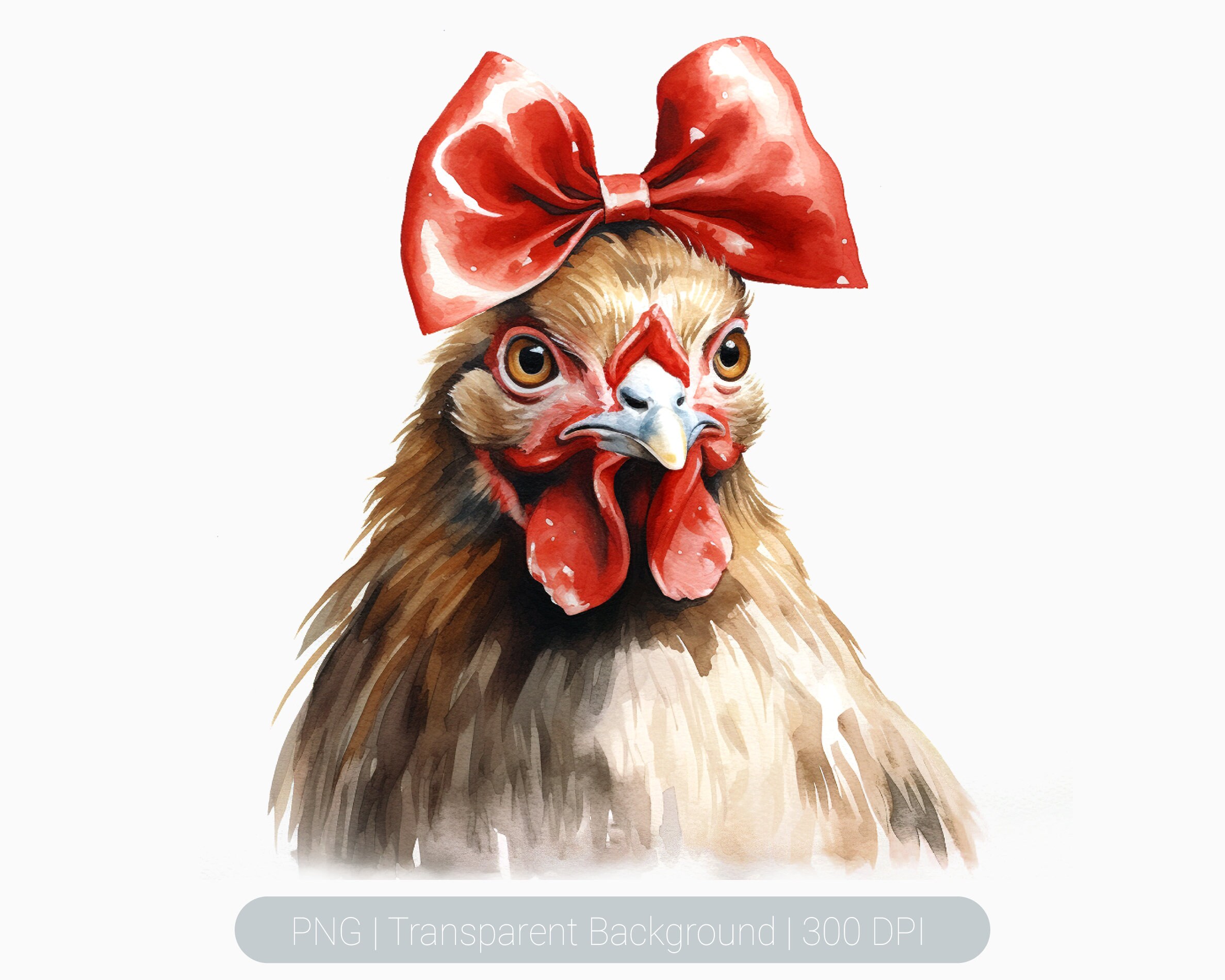 Watercolor Chicken Clipart, Farm Animals Clip Art, Hen Clipart ...