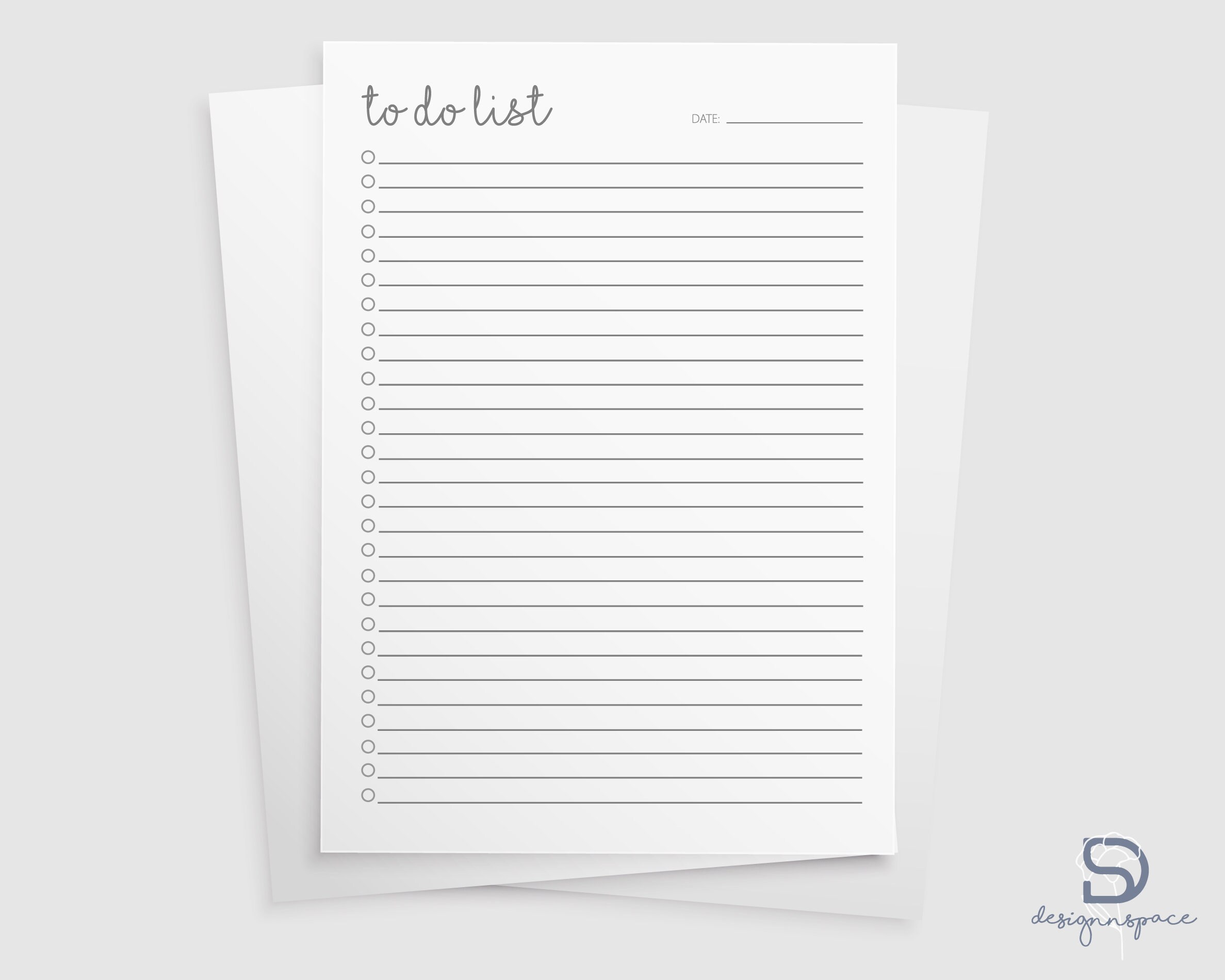 Printable to Do List Simple Tasks List Template Productivity - Etsy