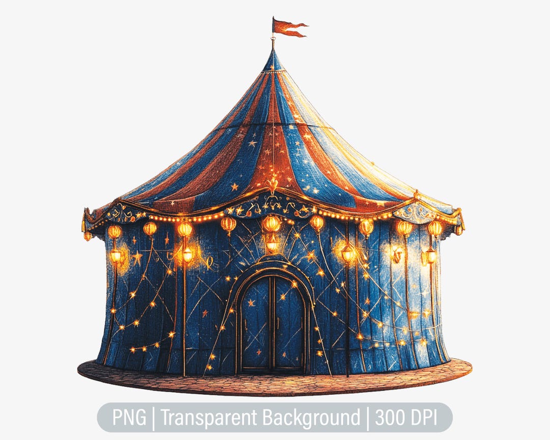 Circus Tent Stall Clipart, Carnival PNG, Rustic Carnival, Junk Journals ...